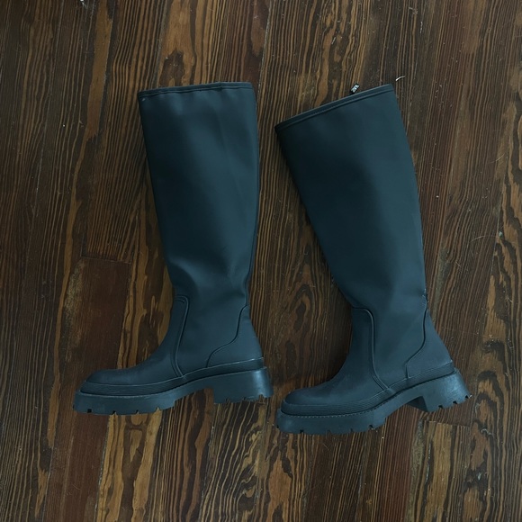 Zara | Shoes | Zara Rubberized Boots | Poshmark
